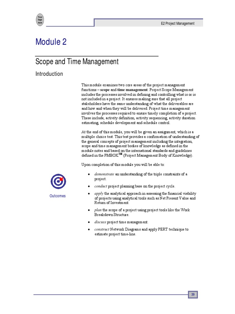 Scope and Time Management | PDF | Project Management | Internal Rate Of ...
