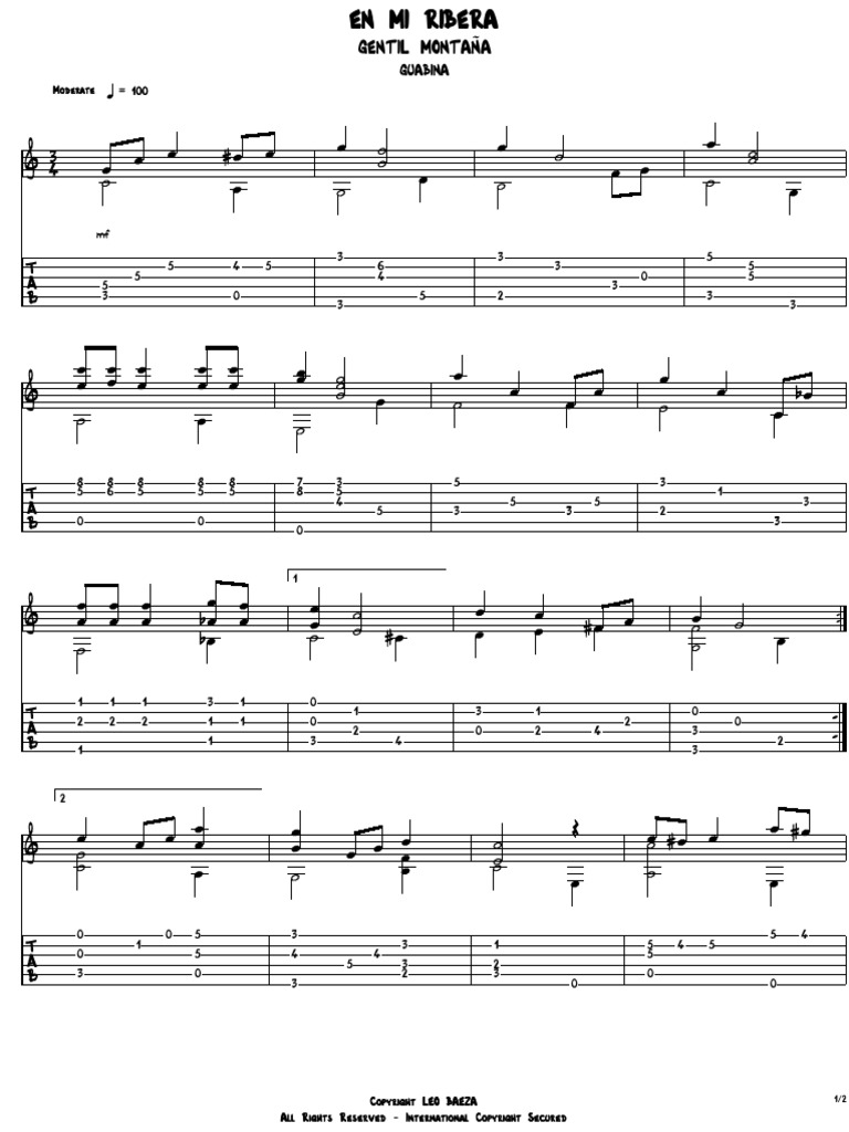 En-Mi-Rivera-gentil-Montana Tab PDF | PDF | Copyright Law | Law