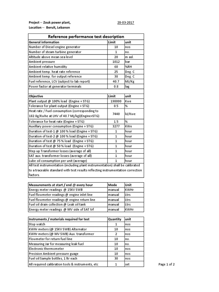 Reference Performance Test | PDF | Flow Measurement | Engines