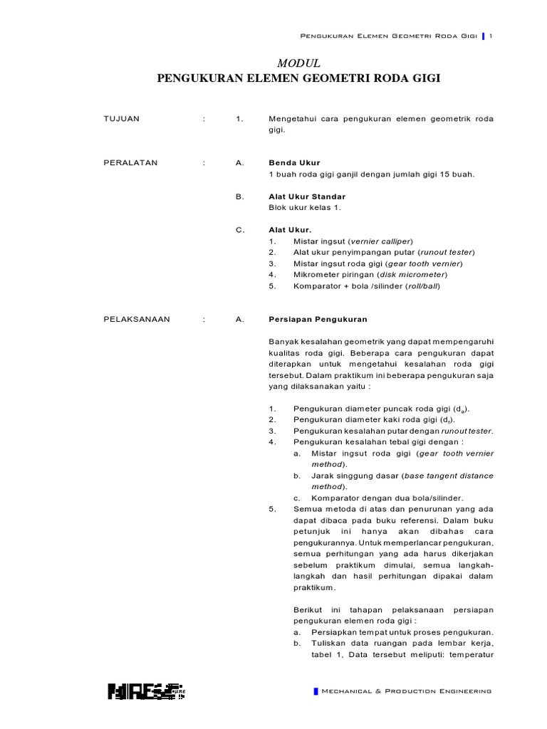 Modul Praktikum 8 (Roda Gigi) | PDF