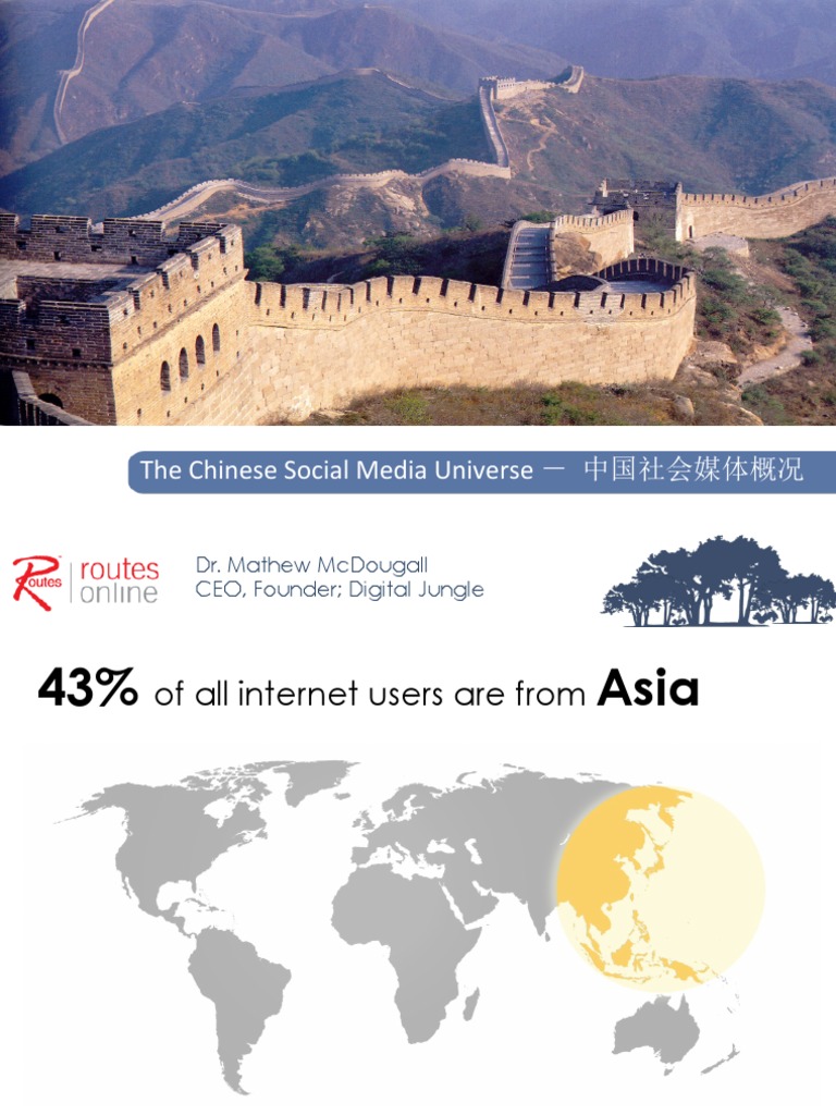 The Chinese Social Media Universe － 中国社会媒体概况: Dr. Mathew Mcdougall Ceo ...
