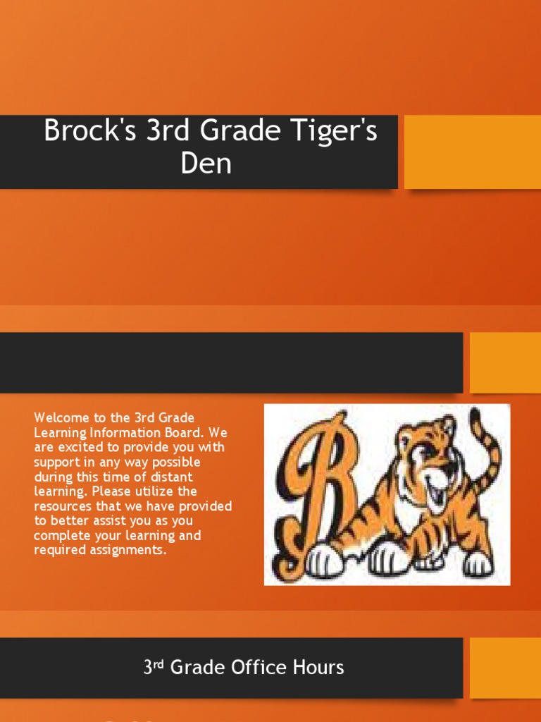 3rd Grade Virtual Learning Board | PDF