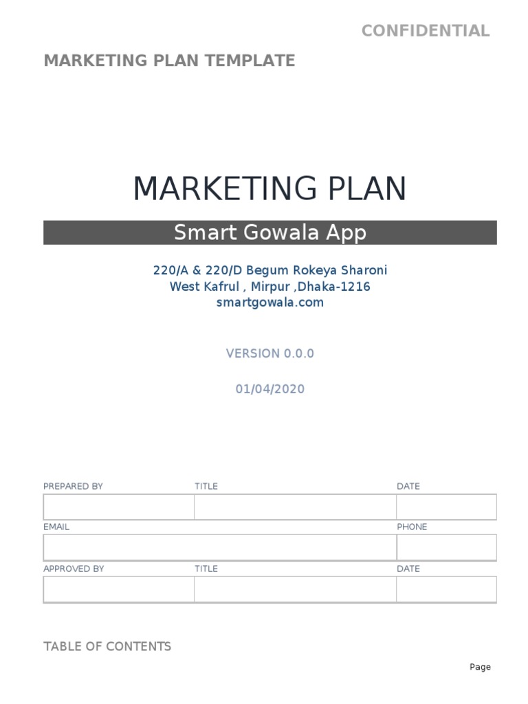 Marketing Plan Template | PDF | Marketing Strategy | Marketing