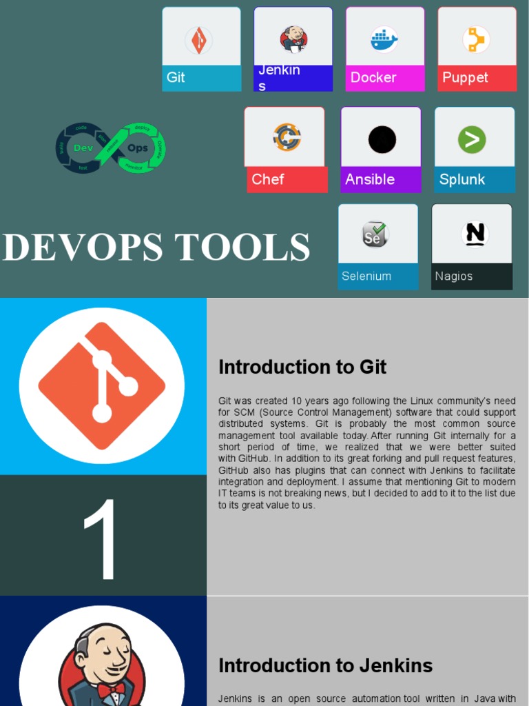Git Jenkin S Docker Puppet: Chef Ansible Splunk | PDF | Application Software | Linux