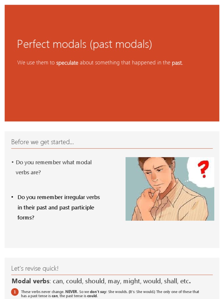 Perfect Modals (Past Modals) | PDF | Verb | Linguistic Typology