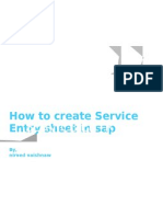 Service Entry Sheet Tables | PDF