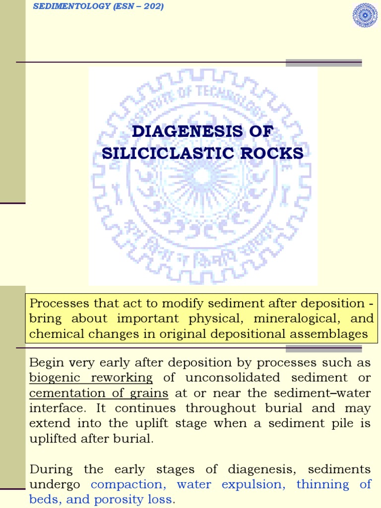 ESN-202 CLASS-6 Diagenesis | PDF | Sedimentary Rock | Minerals