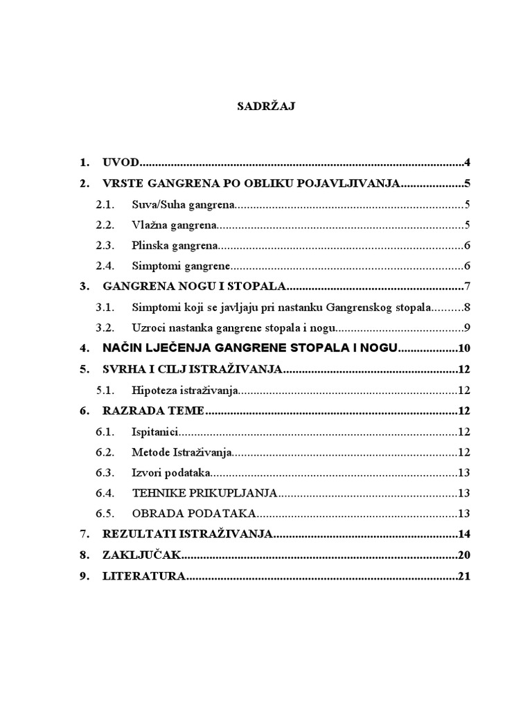 Gangrena Stopala | PDF