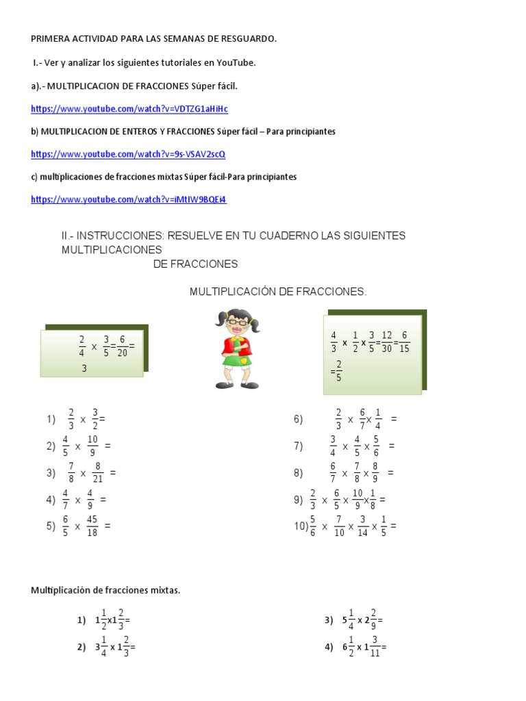 Multiplicacion de Fracciones. | PDF | Enseñanza de matemática | Science