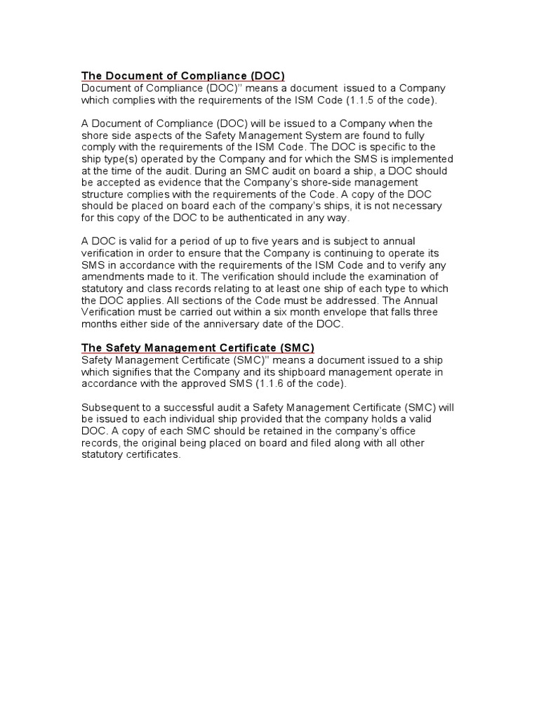 The Document of Compliance | PDF