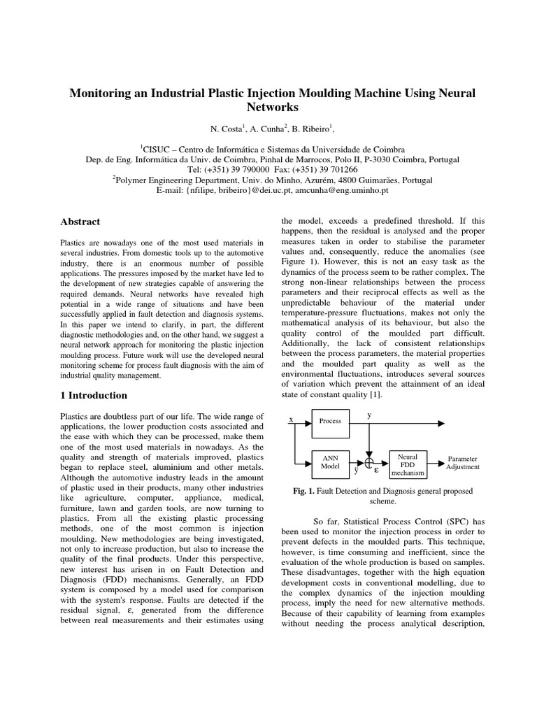 Monitoring An Industrial Plastic Injection Moulding Machine Using Neural Networks | PDF ...