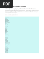 Descriptive Water Vocabulary Guide | PDF | Water | Rain