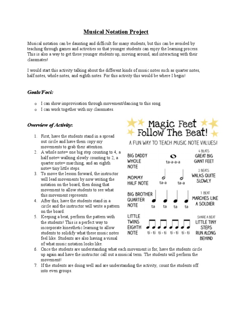 Musical Notation Project | Download Free PDF | Neuropsychological ...