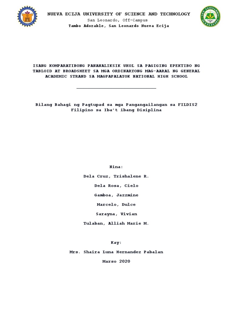 Fildis 2 Pananaliksik Educ1a | PDF