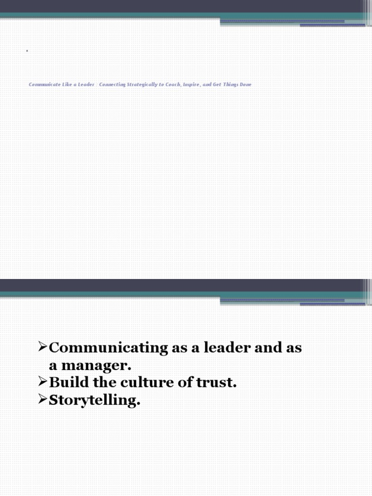 Communicate Like A Leader: Connecting Strategically To Coach, Inspire ...
