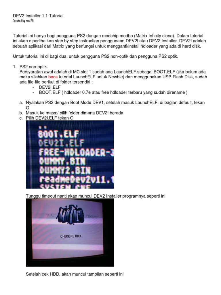DEV2 Installer 1.1 Tutorial | PDF