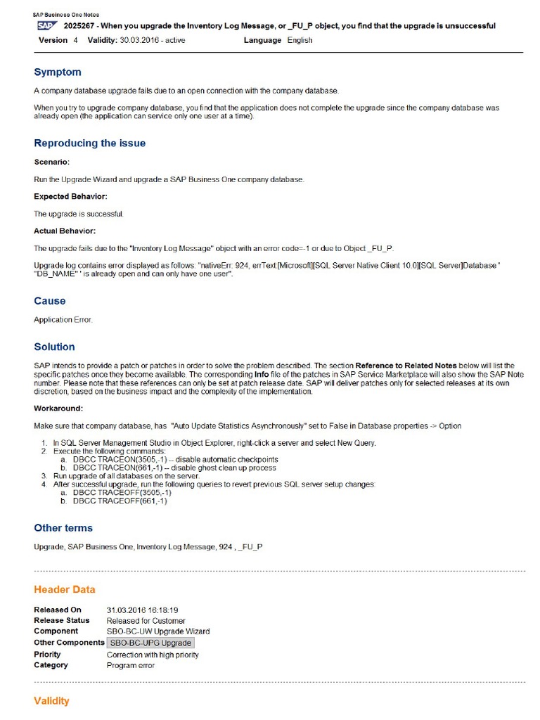 SAP Note-0002025267 | PDF