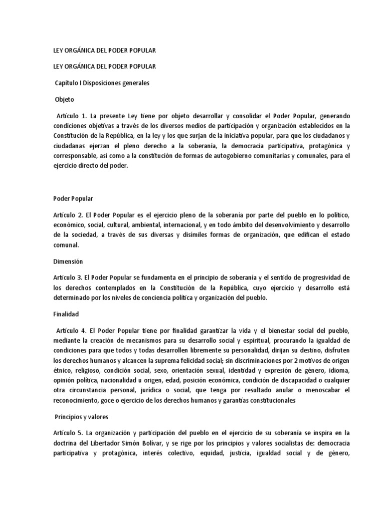 Poder Popular | PDF | Soberanía | Democracia