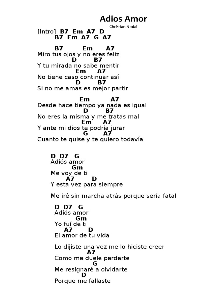 Adios Amor | PDF
