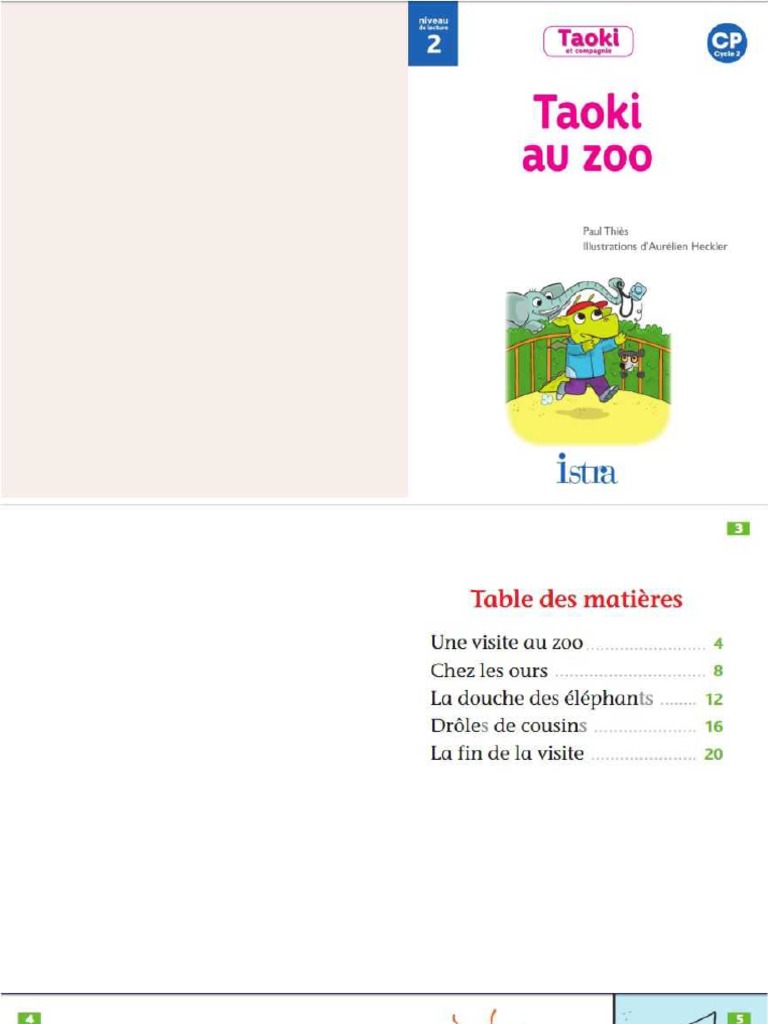 Taoki Et Compagnie CP - Taoki Au Zoo PDF | PDF