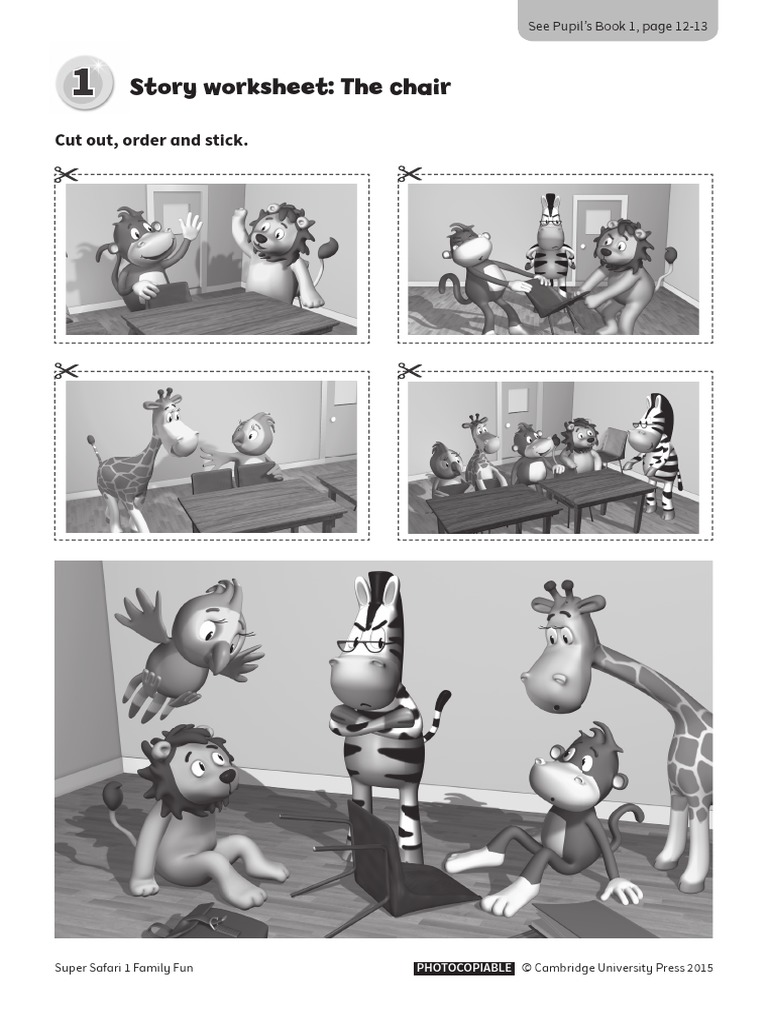 Super Safari 1 Family Fun - Story Worksheet - U1 PDF | PDF