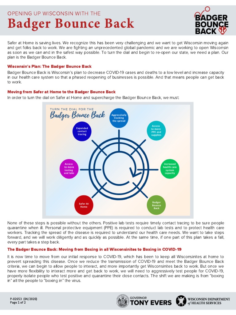 Badger Bounce Back Plan - Fact SheetFINAL | PDF | Medical Humanities ...