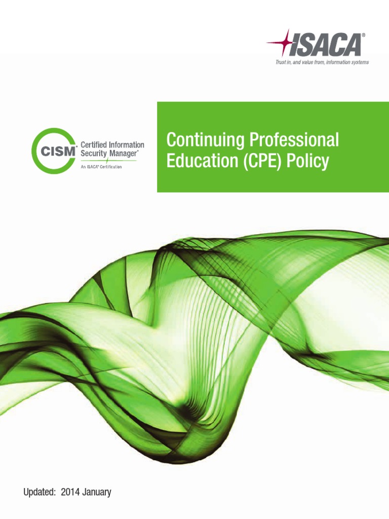 Continuing Professional Education (CPE) Policy: Updated: 2014 January | PDF | Educational ...