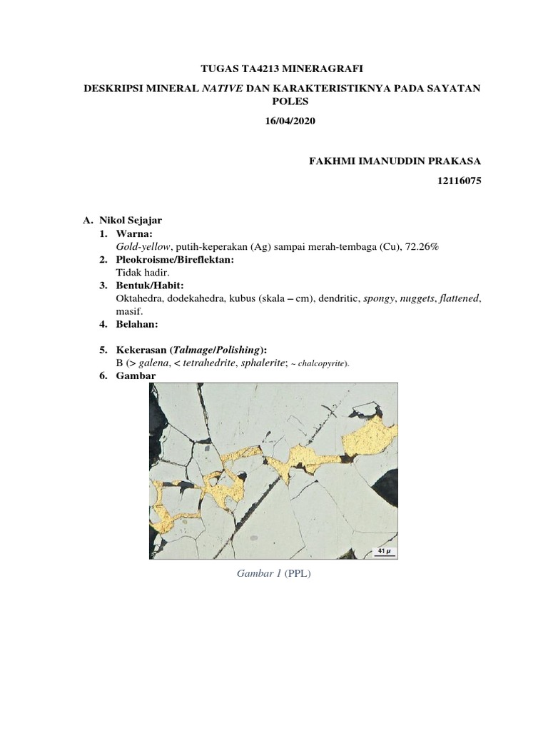 Karakteristik Mineral pada Sayatan Poles | PDF | Seni | Teknologi ...