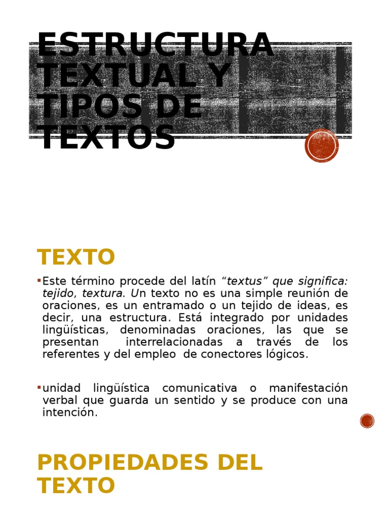 Estructura Textual y Tipos de Textos | PDF | Oración (Lingüística ...