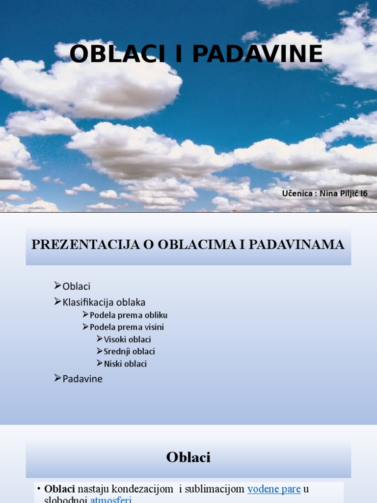 Oblaci I Padavine | PDF