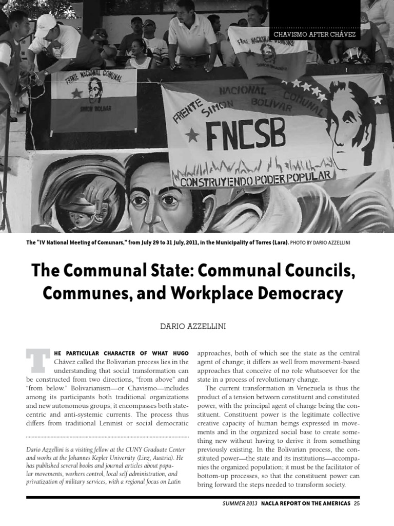 The Communal State: Communal Councils, Communes, and Workplace ...