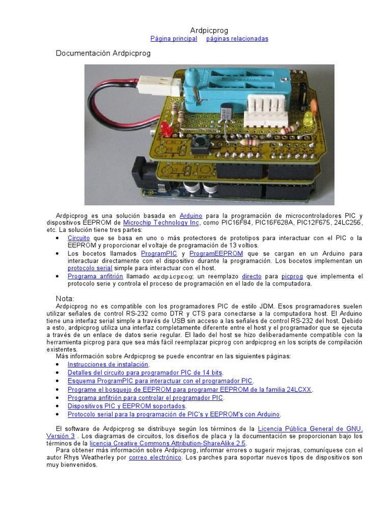 Ardpicprog | PDF | Ingeniería Electrónica | Unidad Central de procesamiento