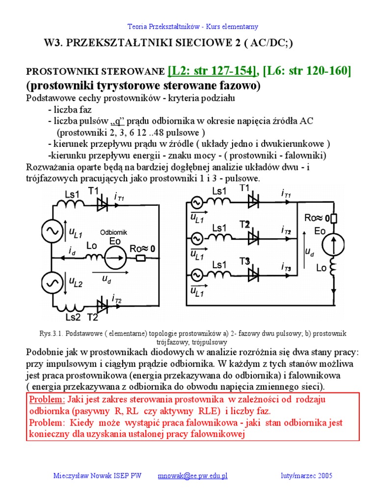Prostowniki Sterowane PDF | PDF
