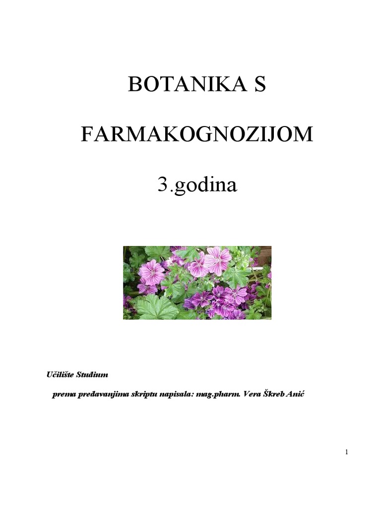 Botanika S Farmakognozijom 3 | PDF
