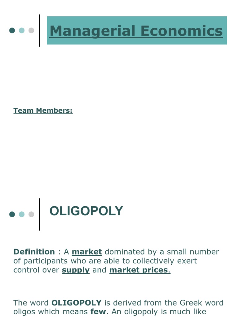 Oligopoly Economics | PDF | Oligopoly | Profit (Economics)