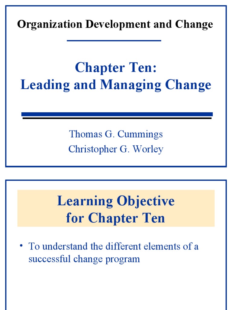 Organization Development and Change | PDF | Behavior | Psychological ...