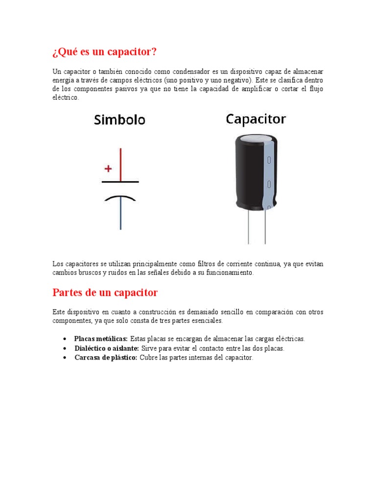 Qué Es Un Capacitor | PDF | Condensador | Electromagnetismo