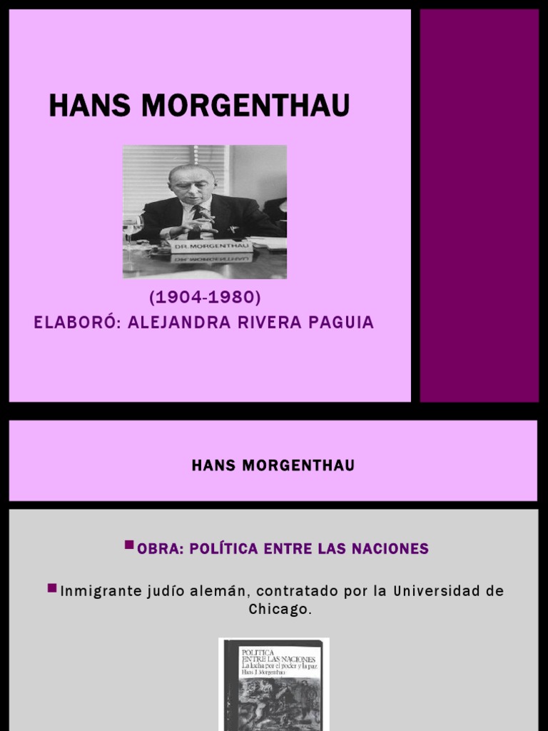 Hans Morgenthau | PDF | Realismo filosófico | Realidad