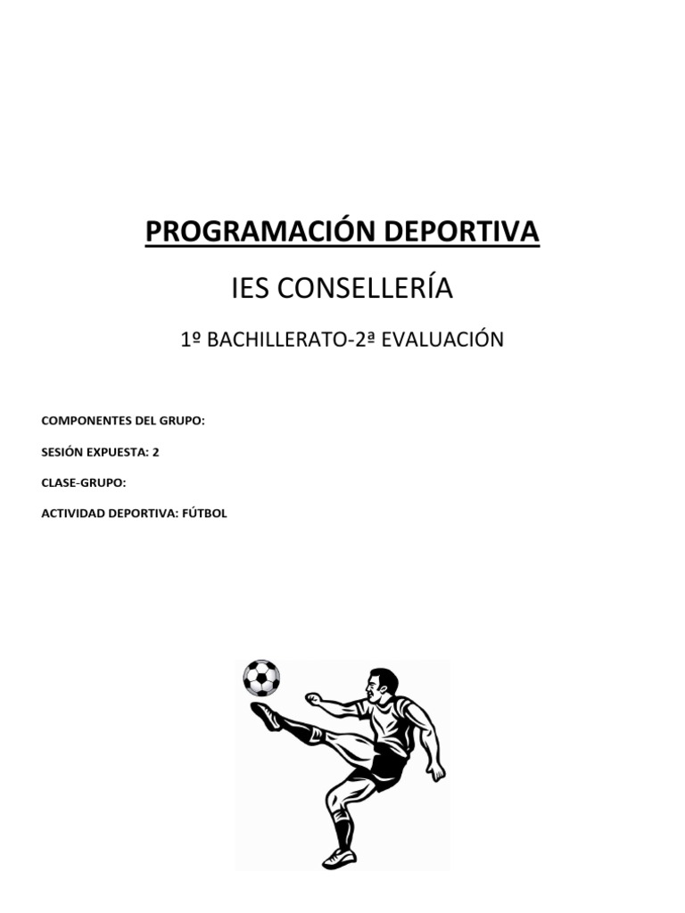Ejemplo Del Programa Deportivo | PDF | Fútbol rugby | Equipos