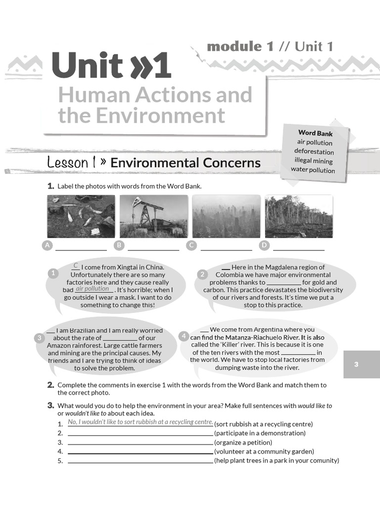 Human Actions and The Environment: Unit 1 | PDF | Recycling | Biodiversity