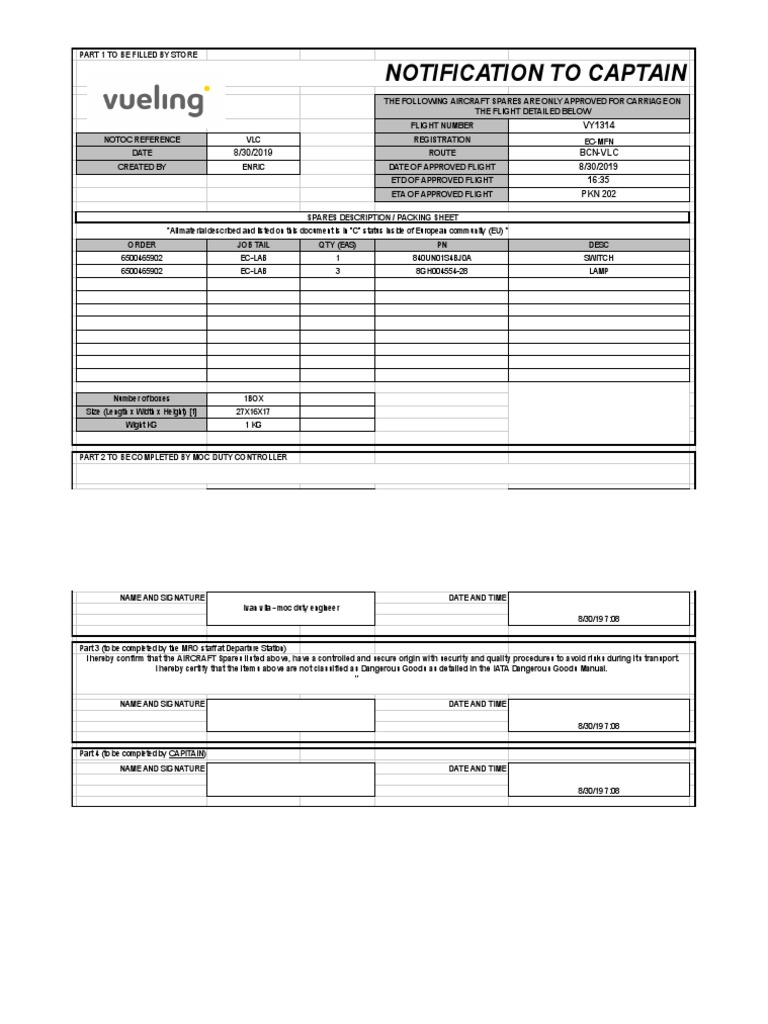 Notoc VLC 30.08.19 PDF | Download Free PDF | Aviation | Aviation Safety