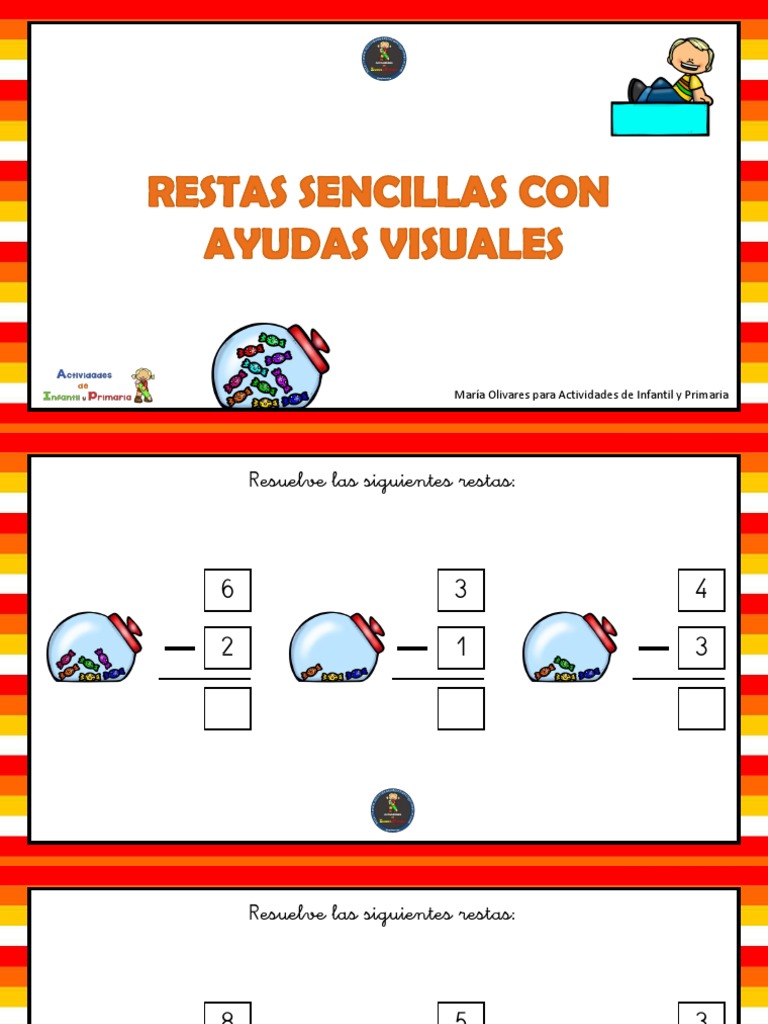 Restas Con Pistas Visuales | PDF