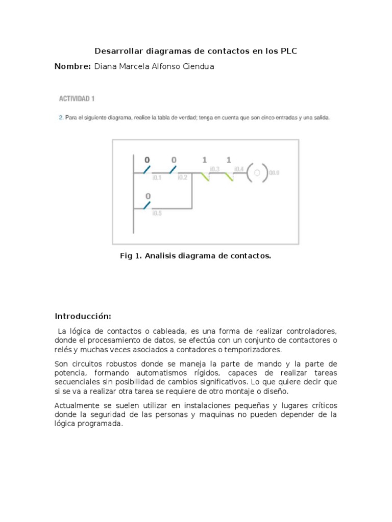 Desarrollar Diagramas de Contactos en Los PLC | PDF | Ingeniería ...