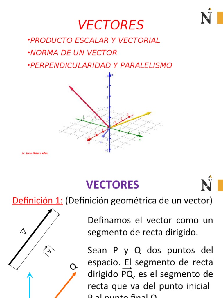 Vectores - Upn | PDF | Vector Euclidiano | Escalar (Matemáticas)