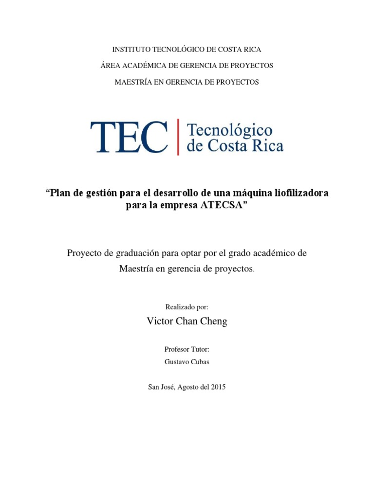 PFG Victor Chan Cheng PDF | PDF | Diseño | Ingeniería de Sistemas