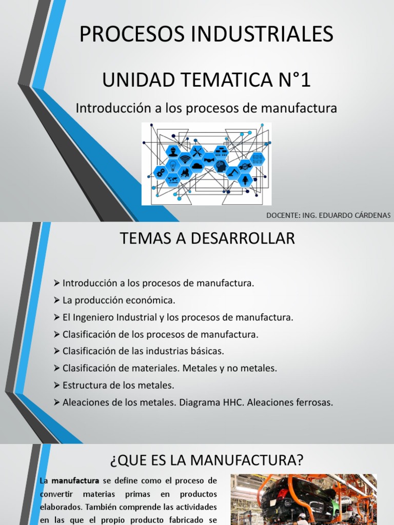 Unidad Nº1 - Procesos Industriales - PPT | PDF | Rieles | Hierro