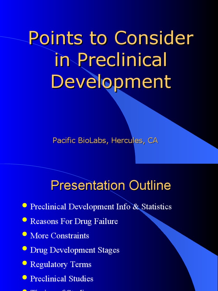 Points To Consider in Preclinical Development | PDF | Phases Of ...