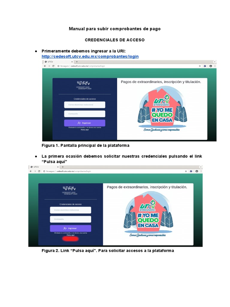 Manual Para Subir Comprobantes De Pago Pdf Informática