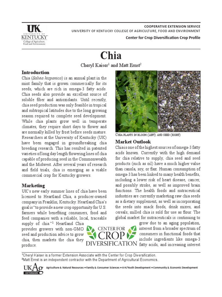 Chia PDF | PDF | Foods | Plants