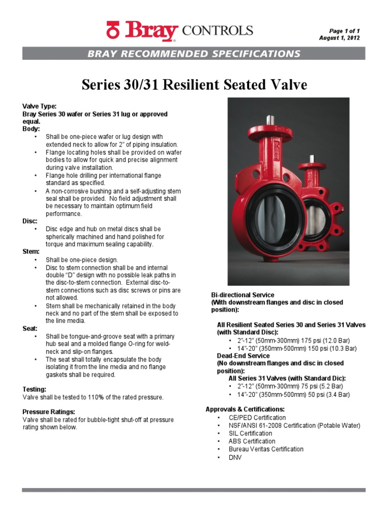 S30-31 Rec Spec (Detail) | PDF | Valve | Gas Technologies